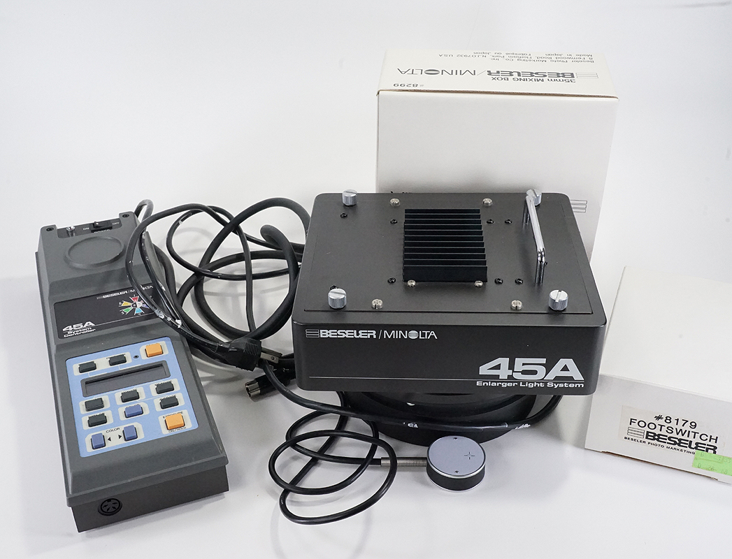 Beseler/Minolta 45A Colore Testa Per 45 Serie + Piede Interruttore + 35MM Box /